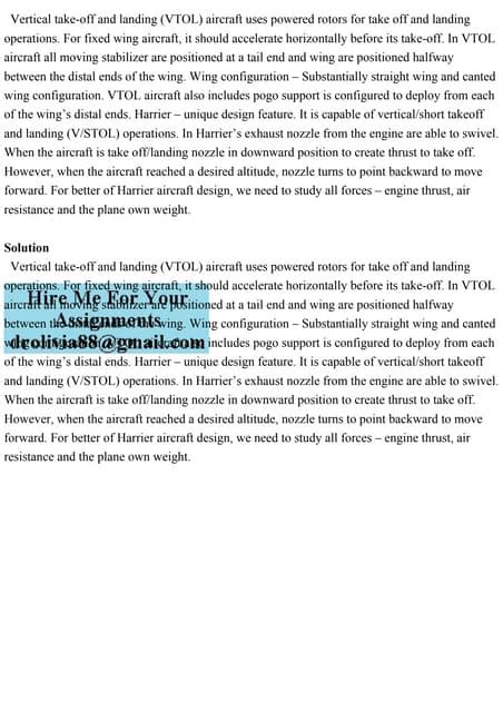 Vertical Take Off And Landing Vtol Aircraft Uses Powered Rotors Fo Pdf