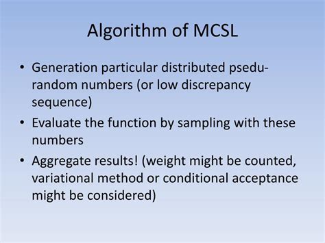 Ppt Mcsl Monte Carlo Simulation Language Powerpoint Presentation Free Download Id4255009