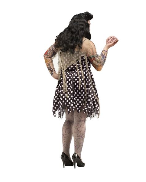 Rockabilly Zombie Damenkostüm Plus Size 50er Jahre Zombie Kostüm In Plus Size Horror