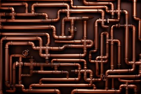 Premium Photo Abstract Plumbing Copper Pipes Texture Artistic With