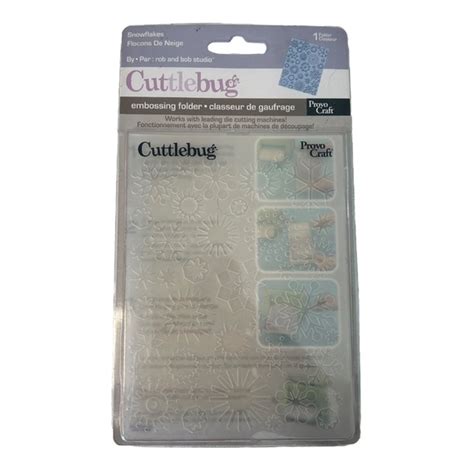 Cuttlebug Office Cuttlebug Snowflakes Embossing Folder 3714 Winter Christmas Provo Craft