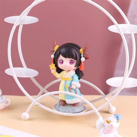 Jual Rak Display Action Figure Bentuk Bulat Dan Tangga Bulat Putih