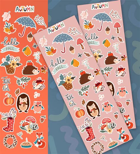 Hello Fall Autumn Deco Stickers Peeekaboo