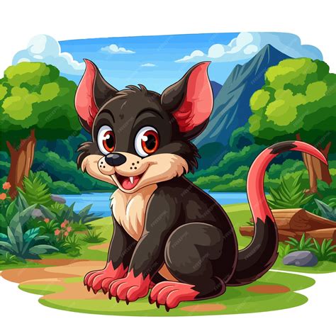 Premium Vector Cute Tasmanian Devil Vector Cartoon Illustration