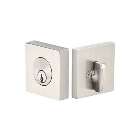 Emtek Brass Square Deadbolt Satin Nickel Us15