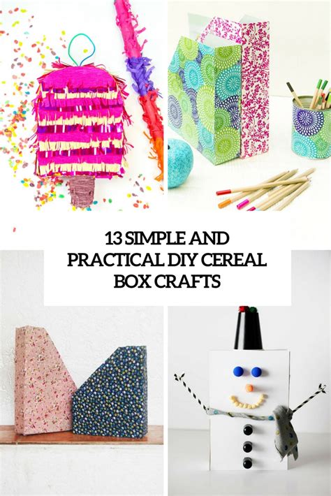 Simple And Practical DIY Cereal Box Crafts Shelterness