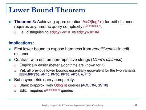 Ppt Polylogarithmic Approximation For Edit Distance And The