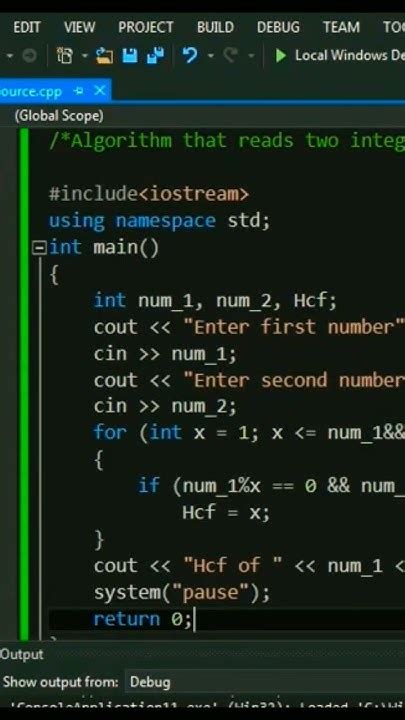 C Program To Find Gcd Output Please Subscribe Youtube