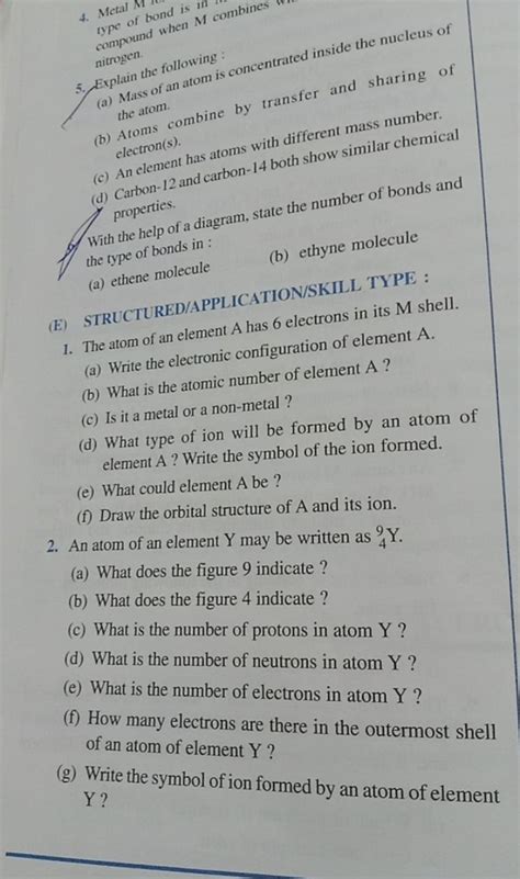 The Atom Of An Element A Has 6 Electrons In Its M Shell Filo The Atom Of An Element A Has 6 Electrons In Its M Shell Filo
