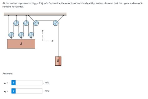 Solved At The Instant Represented VB A 7 4jm S Determine Chegg