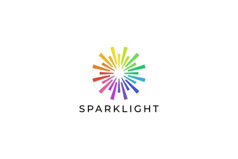 Colorful Firework Spark Light Festival And Carnival Concept Logo