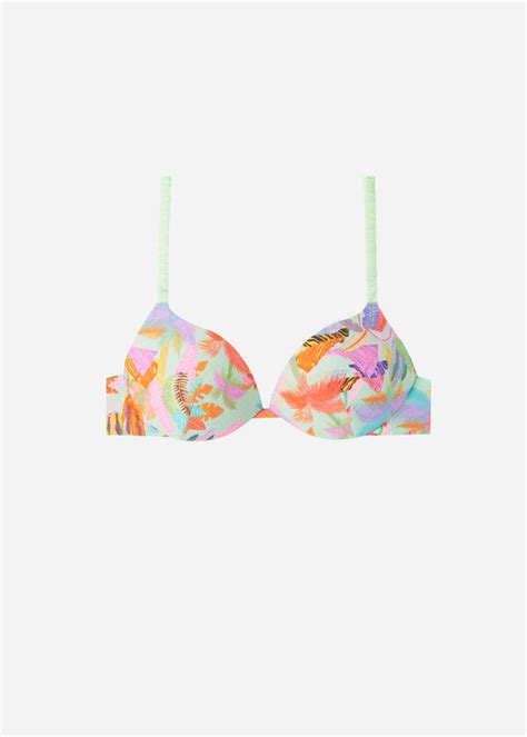 Graduated Padded Push Up Bikini Top Tahiti Calzedonia