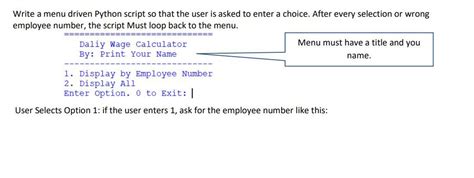 Solved I Need A Python Script With No Classes Or Functions