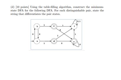 solved d [10 points using the table filling algorithm
