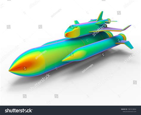 3d Rendering Rocket Finite Element Analysis Stock Illustration 1587418804 Shutterstock