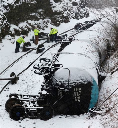 Train Carrying Crude Oil Derails In Pennsylvania The New York Times