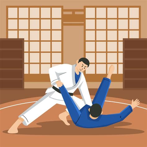 Professional Jiu Jitsu Fighting 19766744 Vector Art At Vecteezy