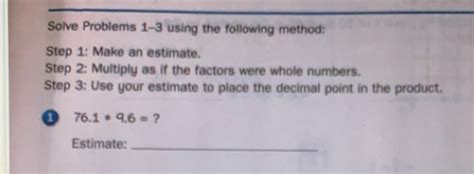 Solved Solve Problems 1 3 Using The Following Method Step 1 Make An