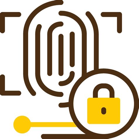 Biometric Authentication Yellow Lieanr Circle Icon 39494286 Vector Art At Vecteezy