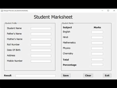 How To Create A Simple Student Marksheet In Java YouTube