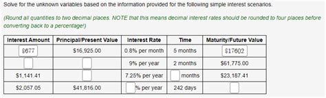 Solved Solve For The Unknown Variables Based On The