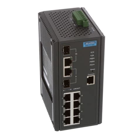 Advantech EKI 7710G 2CI AE 8 Port GbE 2 GbE Combo Full L2 Managed Ethernet Switch 40 75C