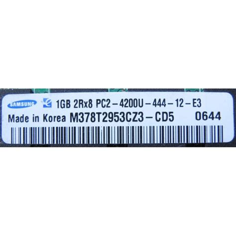 Mémoire Ram De 1go Ddr2 4200u 533mhz 2rx8 Pc2 4200u Hys64t128020hu