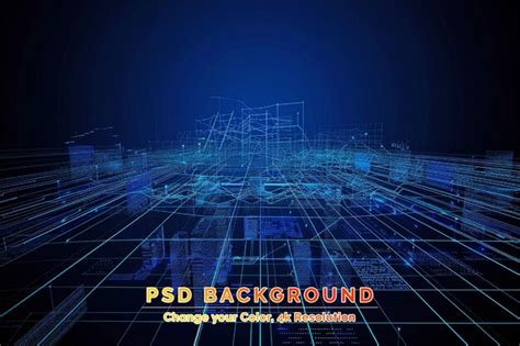 Premium PSD Big Data Visualization Data Center Analytics