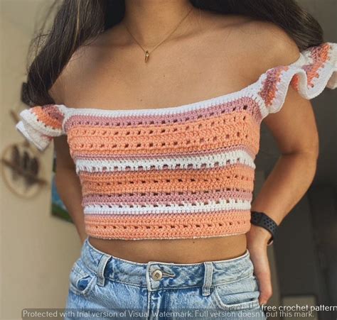 Crochet Top Pattern Plus Size Crochet Crop Top Crochet Tube Top