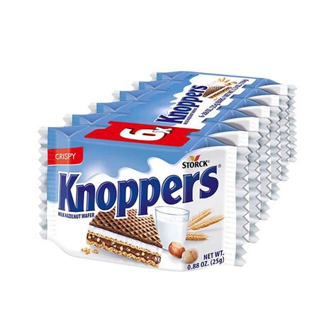 Knoppers Milk Hazelnut Wafer Candy Bars 6 Piece Pack Bestcandyshop