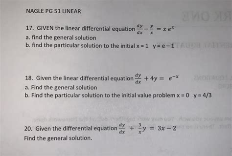 Solved Nagle Page 43 Separable 7 Given The First Order