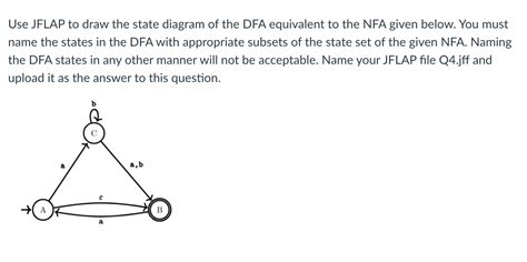 solved use jflap to draw the state diagram of the dfa