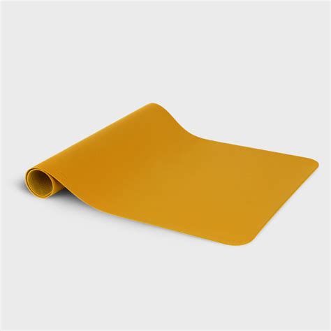 에가든 데스크매트 가죽 책상 패드 머스타드 위시버킷