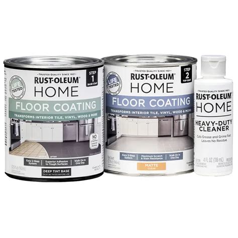 Rust Oleum 360100 Home Deep Tint Base Interior Floor Coating System Kit Deep Tint Base Matte