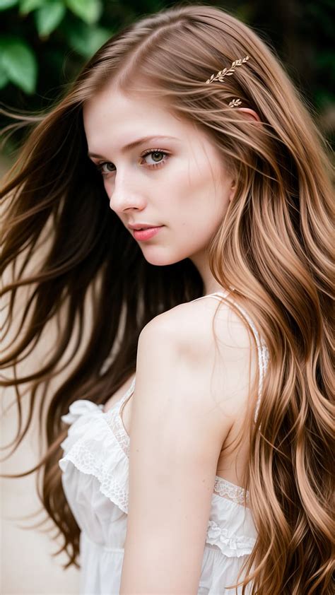 Ai Art Stable Diffusion Women Portrait Brunette Hair Long Hair