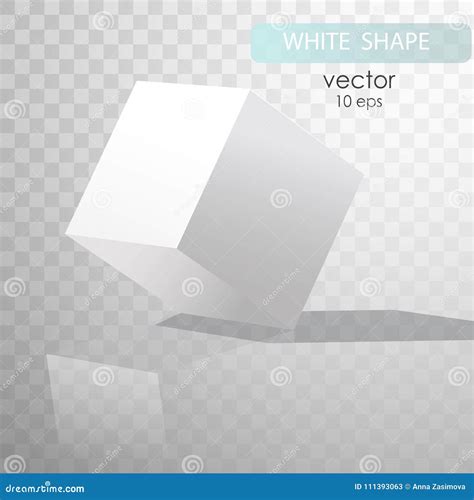 White Cube With Shadows Stock Vector Illustration Of Design