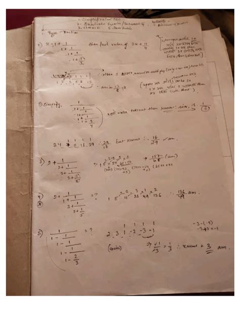 Simplification Handwritten Notes Pdf