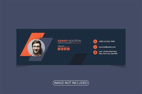 Premium Vector Email Signature Template Design