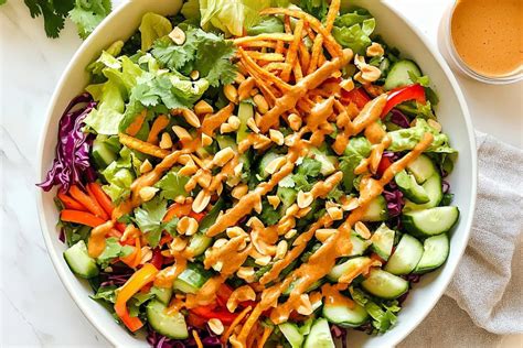 Thai Crunch Salad With Peanut Dressing Insanely Good