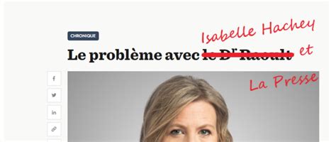 Une Horde De Conspirationnistes Enragés Sattaquent à Isabelle Hachey De La Presse La