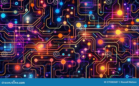 background wallpaper circuitry connections generative ai stock