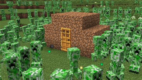 САМЫЙ ЗАЩИЩЕННЫЙ ДОМ ПРОТИВ 10000 КРИПЕРОВ В МАЙНКРАФТ 100 ЗАЩИТА 1000 Creepers Vs Noob