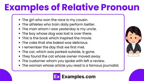 30 Relative Pronoun Examples