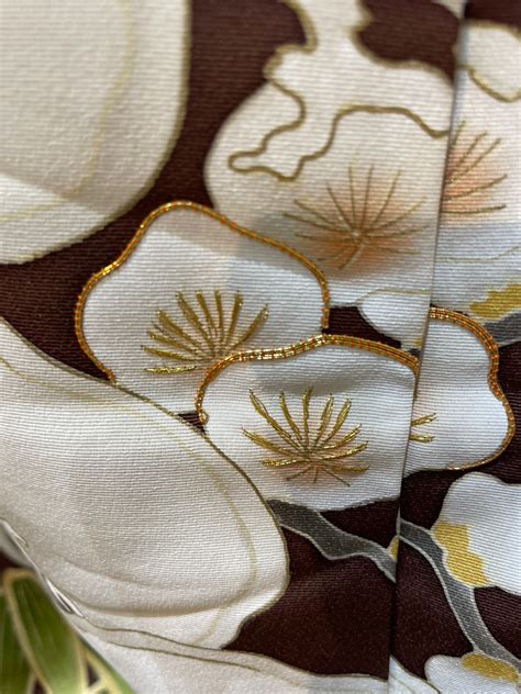 【色留袖・黒留袖】西陣成謙 松竹梅観世流水 黒茶色 きもの庵なご