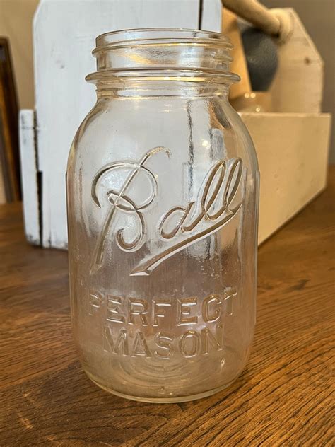 1933 1960 Ball Mason Jar Vintage Mason Jar Vintage Ball Jar Glass