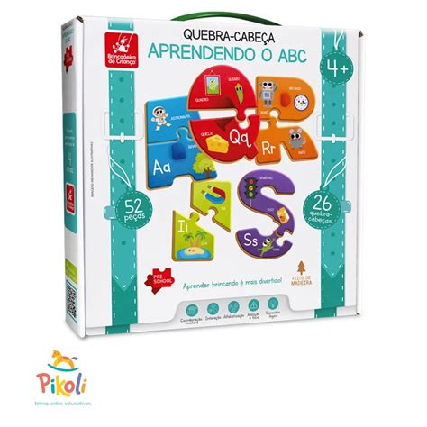 Brinmquedo Quebra Cabeça Aprendendo o ABC Brincadeira de Criança