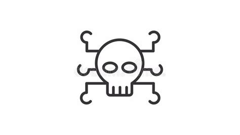 Animated Cybercrime Color Icon Stock Video Video Of Motion Internet
