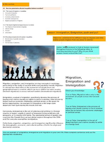 Igcse Sociology Interactive Pdf For Unit 3 3 Teaching Resources