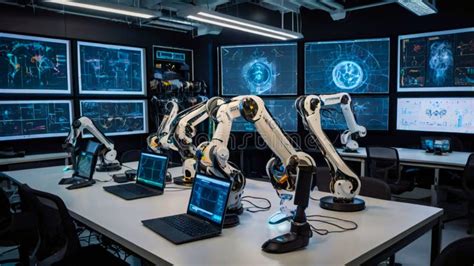 Advanced High Precision Robot Arms On Fully Automated Pcb Assembly Line