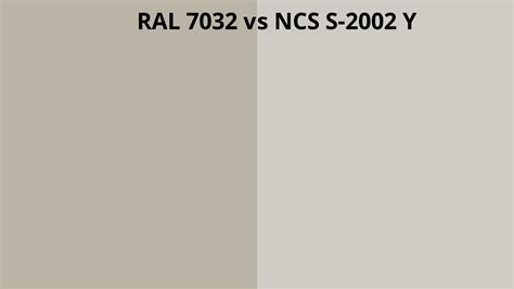 Ral 7032 Vs Ncs S 2002 Y Ral Colour Chart Uk